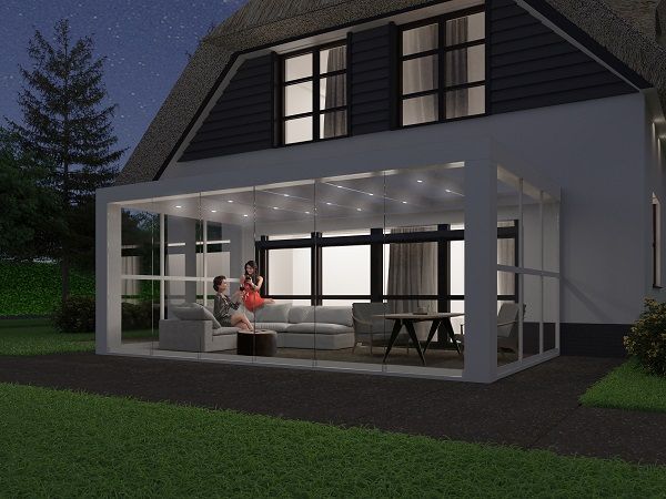 Verasol Cube veranda 600x400 cm met glasdak | Van Kooten
