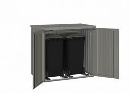 Biohort Alex Duo metalen containerberging 148x88x129 cm kwartsgrijs ...