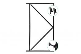 IJzeren deurframe 100x155 cm zwart gespoten | Van Kooten