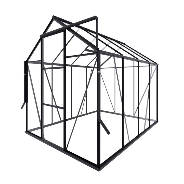 Royal Well Kate II aluminium tuinkas 192x253 cm zwart | Van Kooten