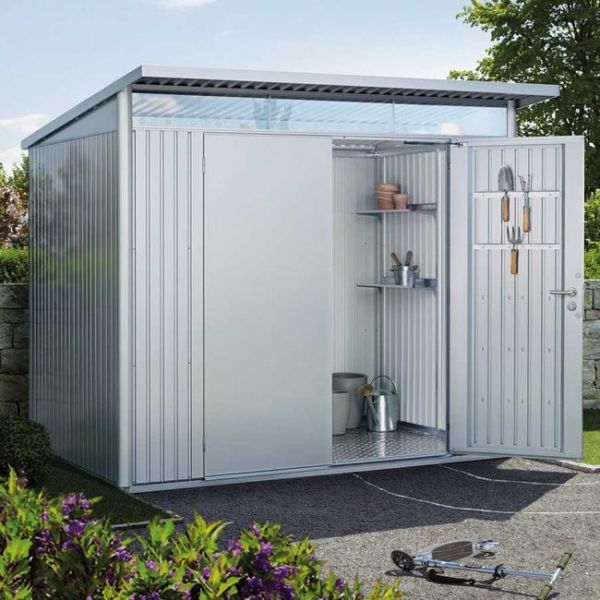 Metalen Berging AvantGarde A6 260x260x220 cm met enkele deur | Van Kooten