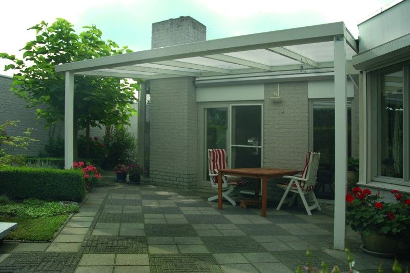 Verasol Special aluminium veranda met glasdak 500x330 cm op 2 staanders ...