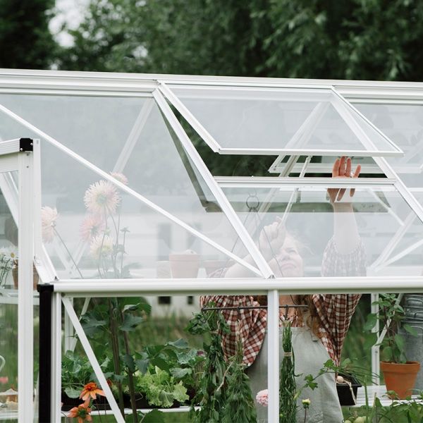 Royal Well Mary I aluminium tuinkas 212x222 cm wit | Van Kooten