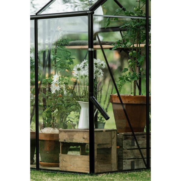 Royal Well Kate II aluminium tuinkas 192x253 cm zwart | Van Kooten