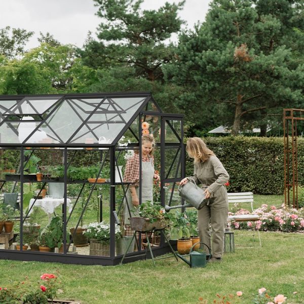 Royal Well Mary IV aluminium tuinkas 212x430 cm zwart | Van Kooten