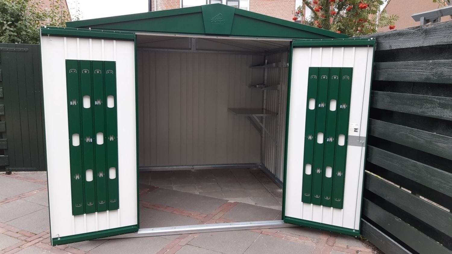 Biohort metalen berging Europa 3 244x156x203 cm | Van Kooten