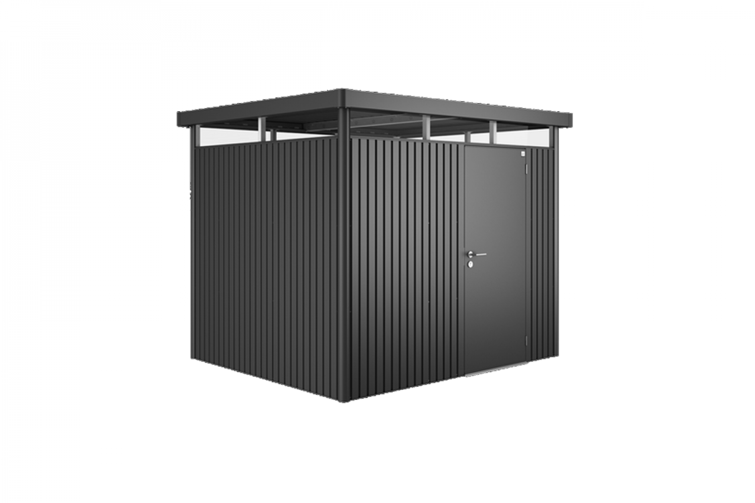 Metalen berging Highline H6 315x315x222 cm met enkele deur | Van Kooten