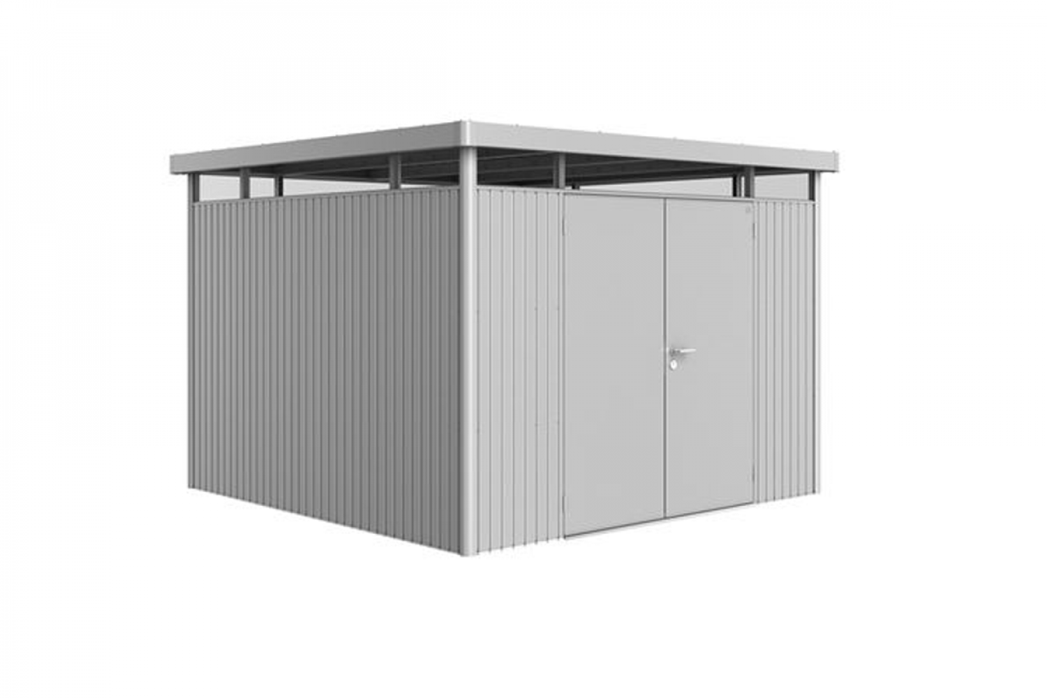 Metalen berging Highline H6 315x315x222 cm met dubbele deur | Van Kooten