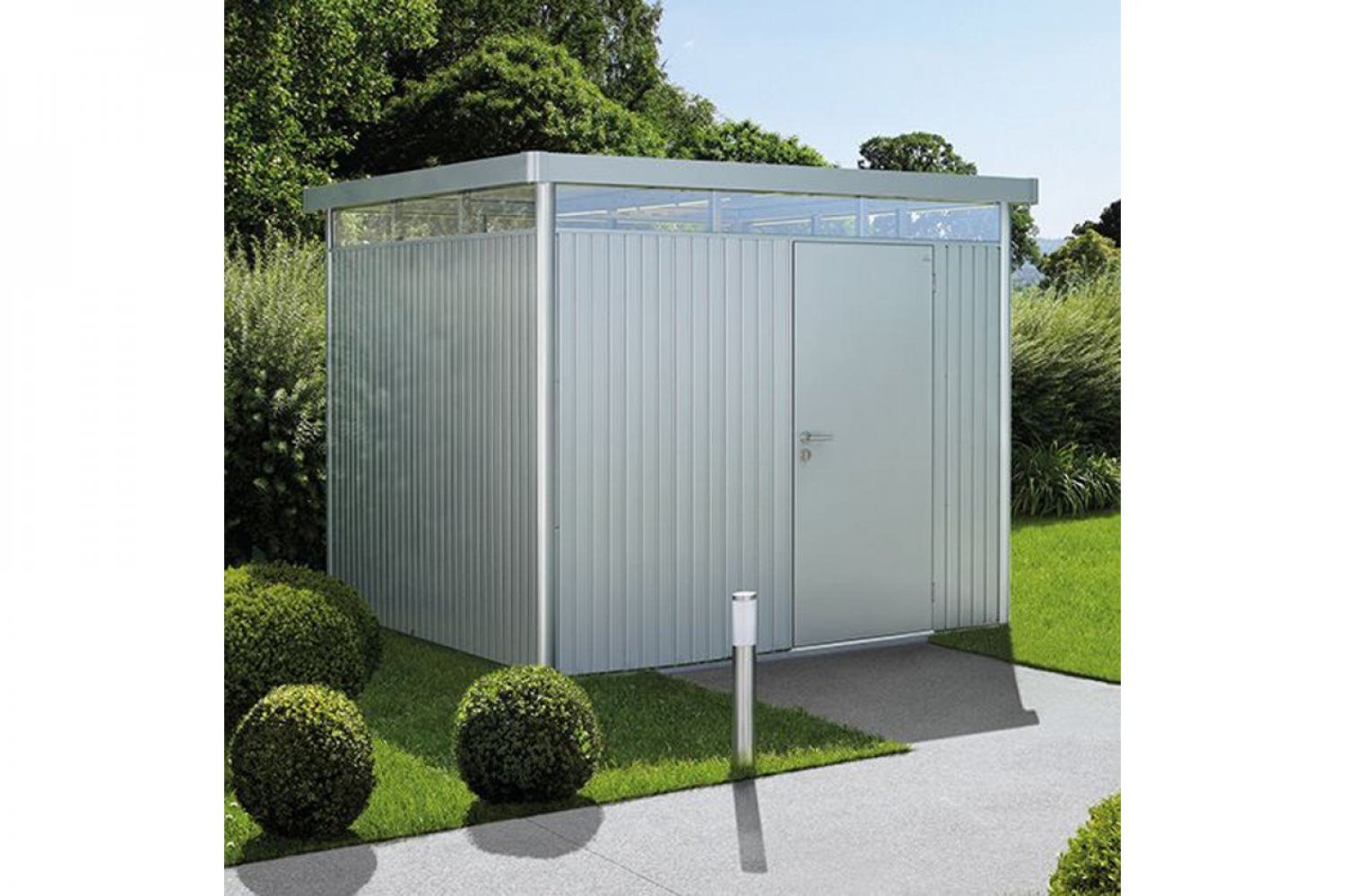 Metalen berging Highline H6 315x315x222 cm met enkele deur | Van Kooten