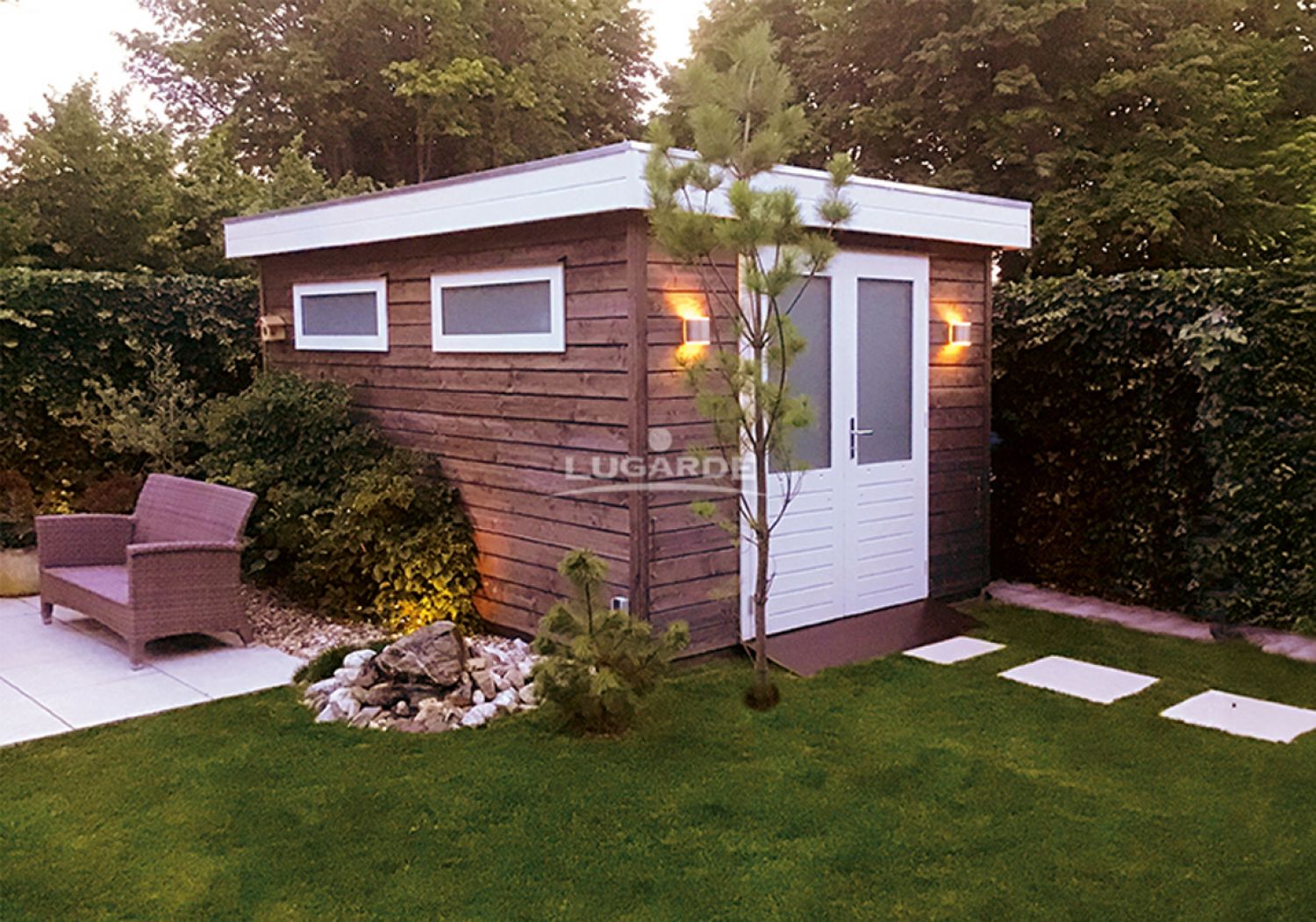 Lugarde Tuinhuis PR50 420x300 cm - 44 mm | Van Kooten