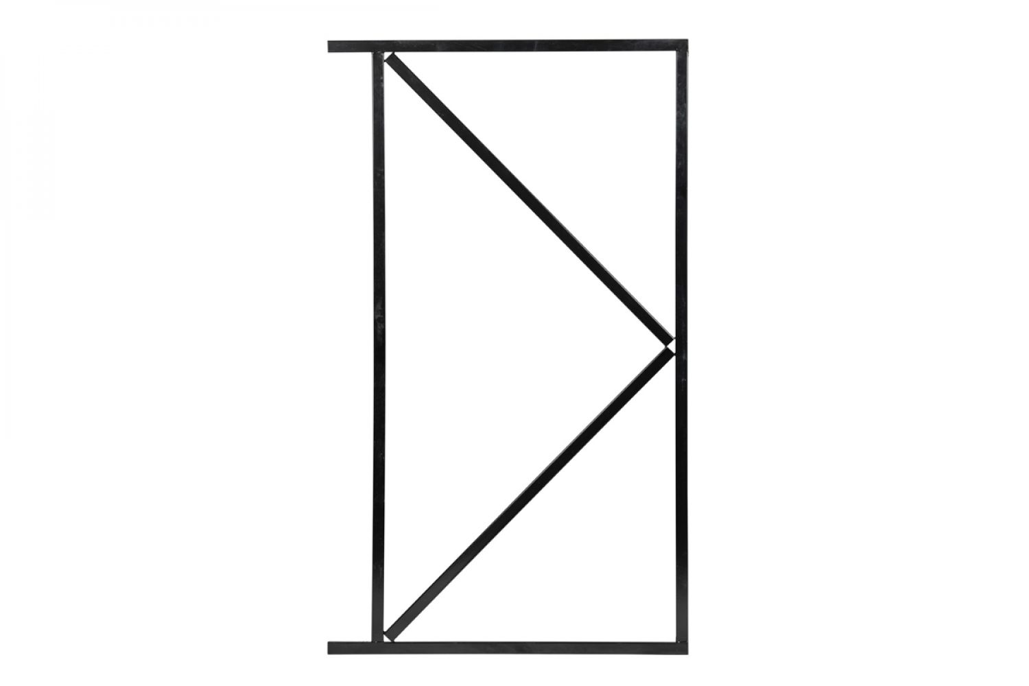 IJzeren deurframe 100x155 cm zwart gespoten | Van Kooten